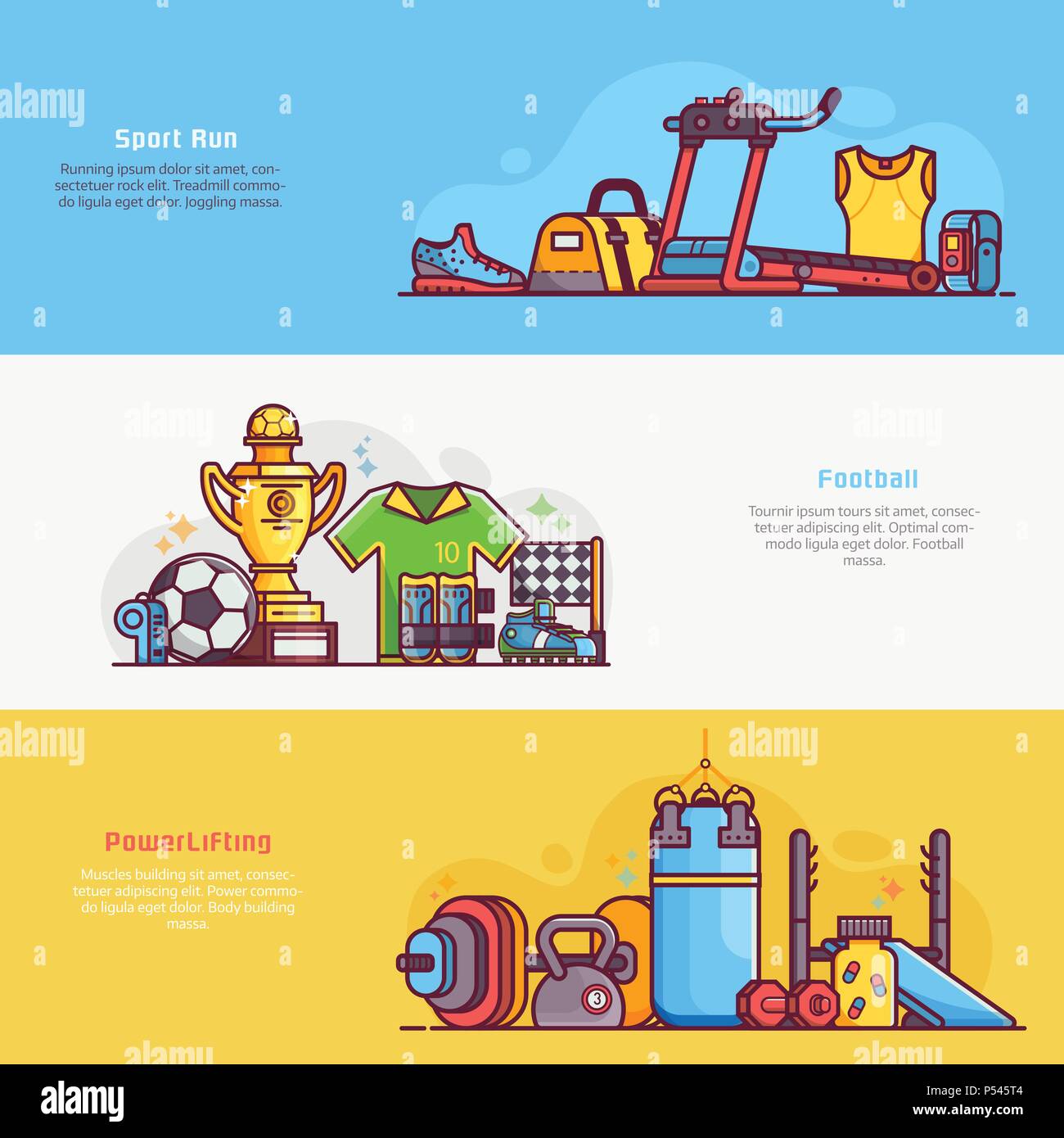 Sport Activities Advertising Banners Stock Vector Image & Art - Alamy