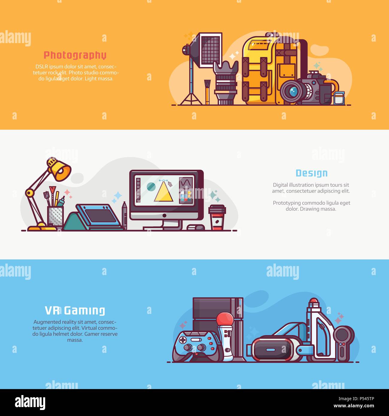 Digital Professions and Careers Banners Stock Vector Image & Art - Alamy