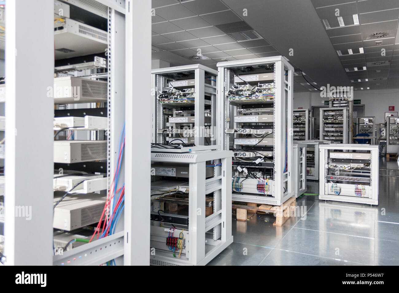 Servers Farm in a Data center Stock Photo - Alamy