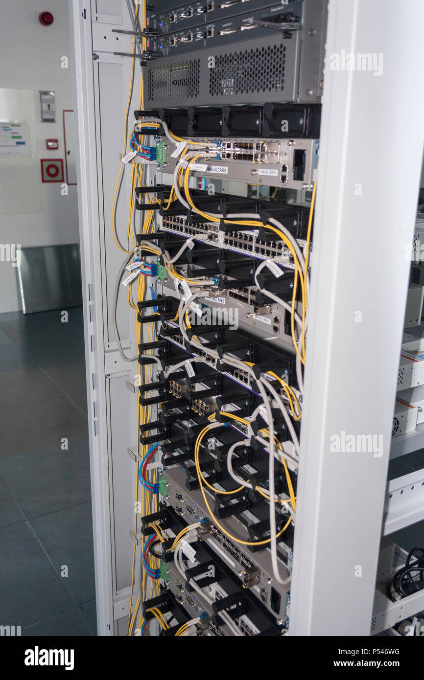 Servers Farm in a Data center Stock Photo - Alamy