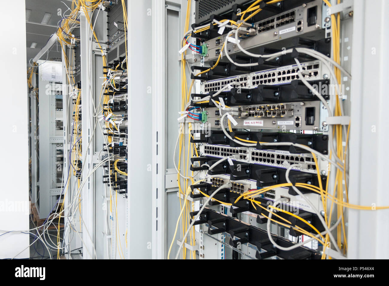 Servers Farm in a Data center Stock Photo - Alamy