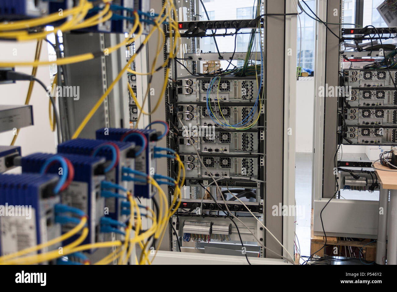 Servers Farm in a Data center Stock Photo - Alamy