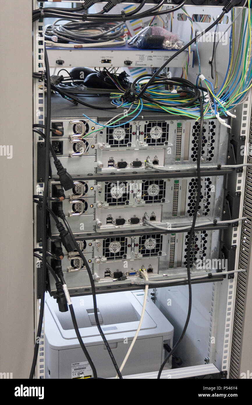 Servers Farm in a Data center Stock Photo - Alamy
