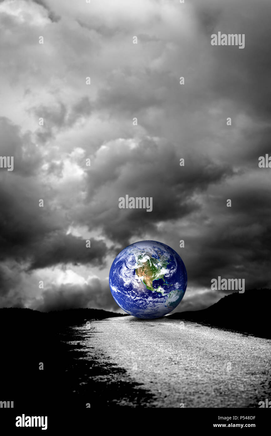 World globe road hi-res stock photography and images - Alamy