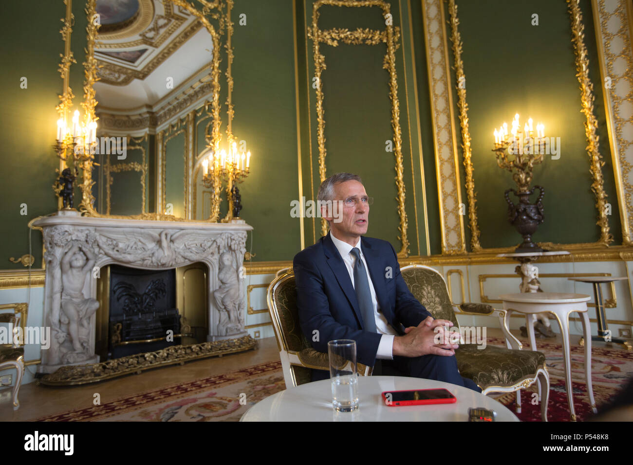 NATO Secretary General Jens Stoltenberg gave a pre-Summit address on ...