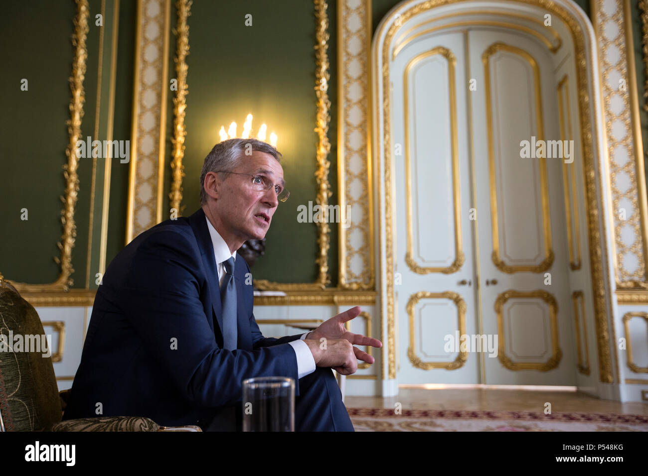 NATO Secretary General Jens Stoltenberg gave a pre-Summit address on ...