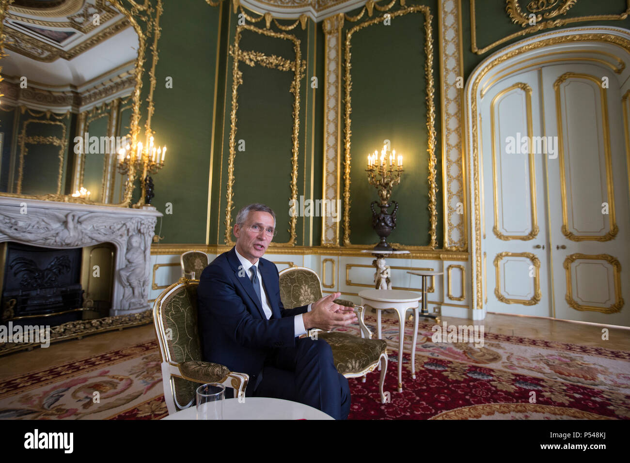 NATO Secretary General Jens Stoltenberg gave a pre-Summit address on ...