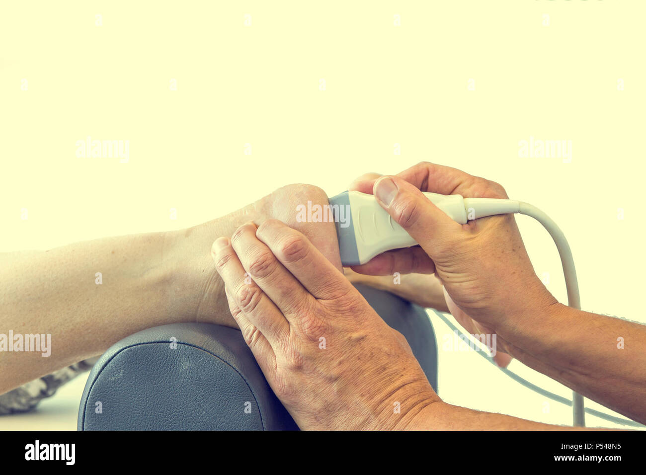 Ultrasound echo on the heel of woman's foot Stock Photo - Alamy
