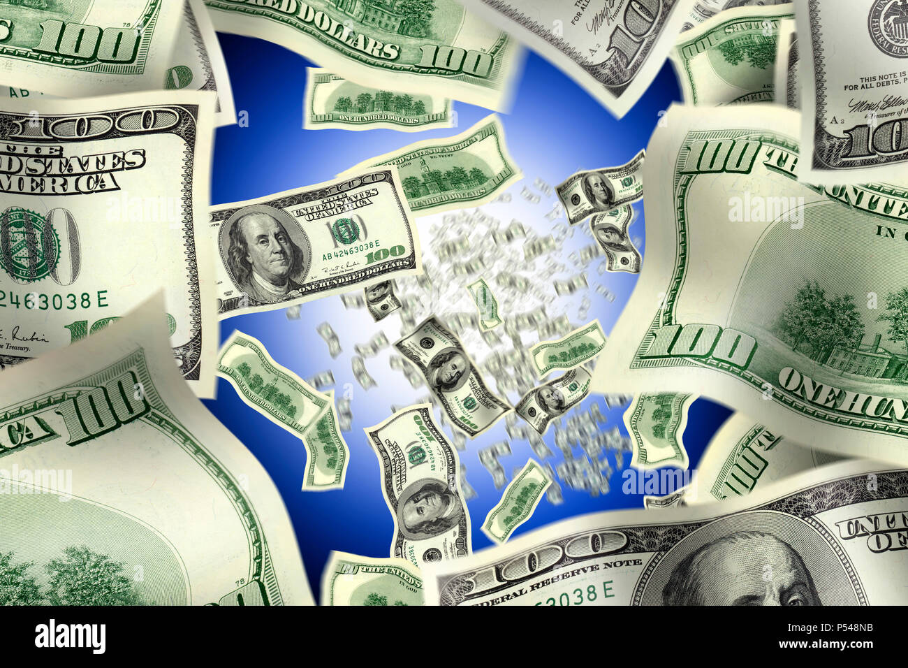 conceptual background image of us paper currency Stock Photo - Alamy