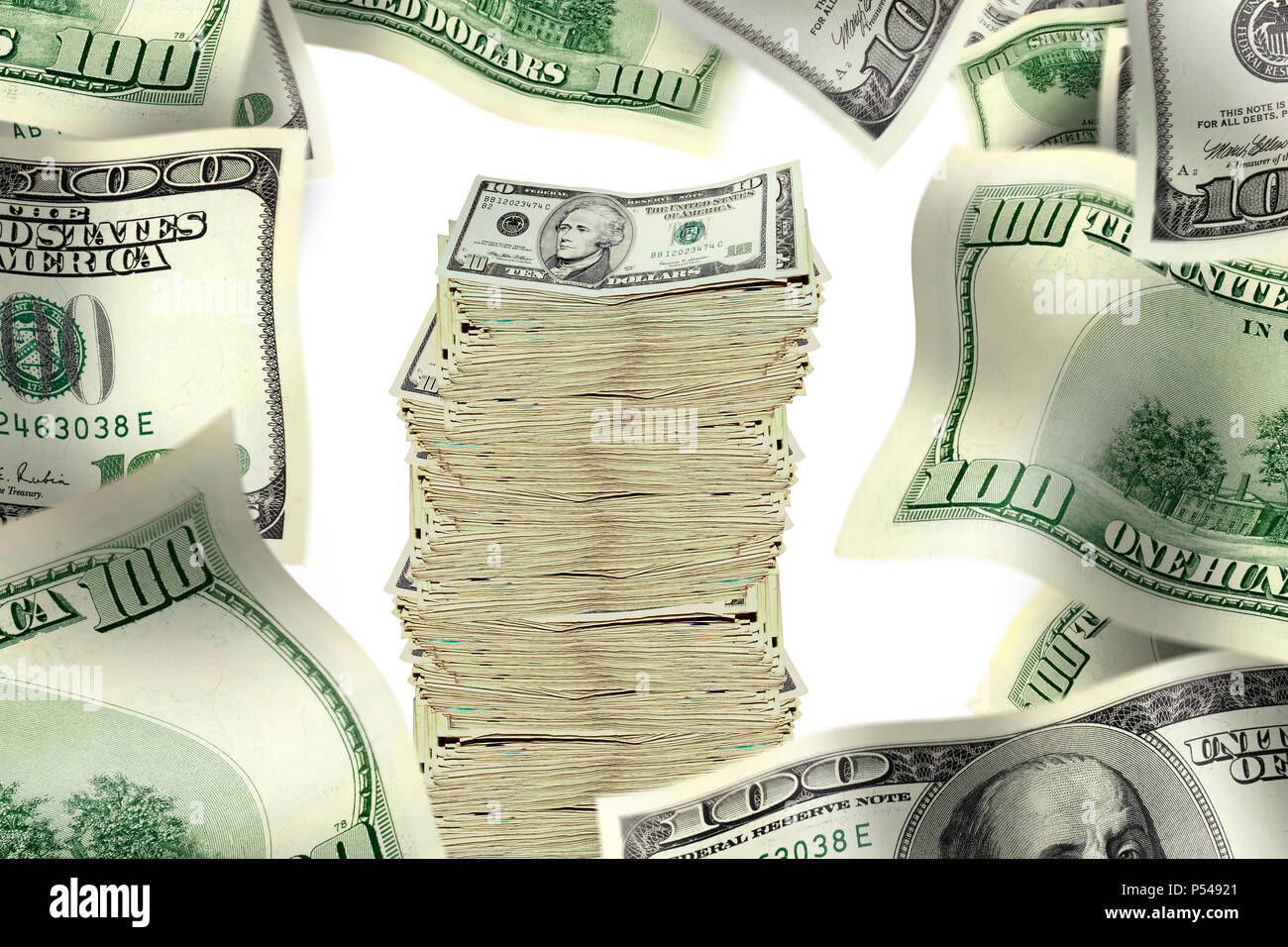 conceptual background image of us paper currency Stock Photo - Alamy