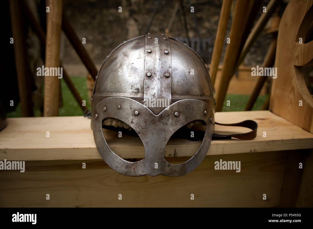 Viking helmet battle hi-res stock photography and images - Alamy