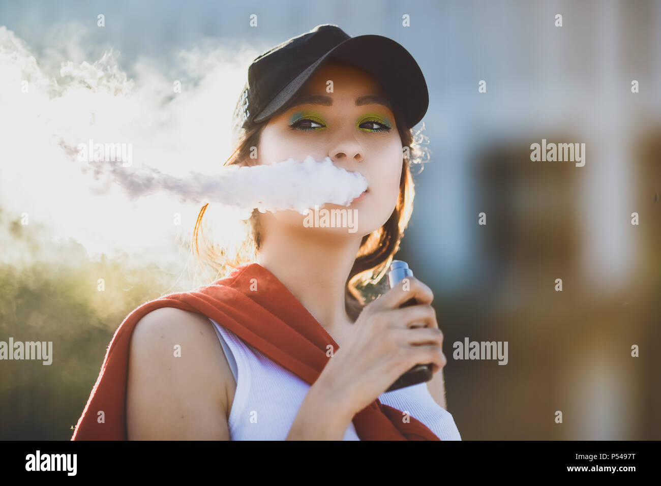 Vape girl hi-res stock photography and images - Alamy