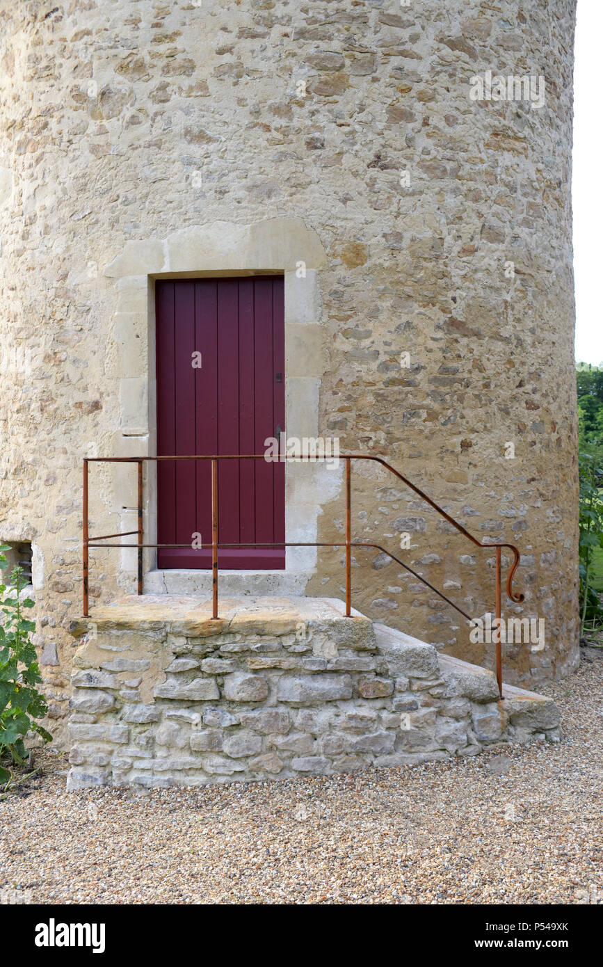 Beautiful old stone steps leading into a stone built tower built in In ...