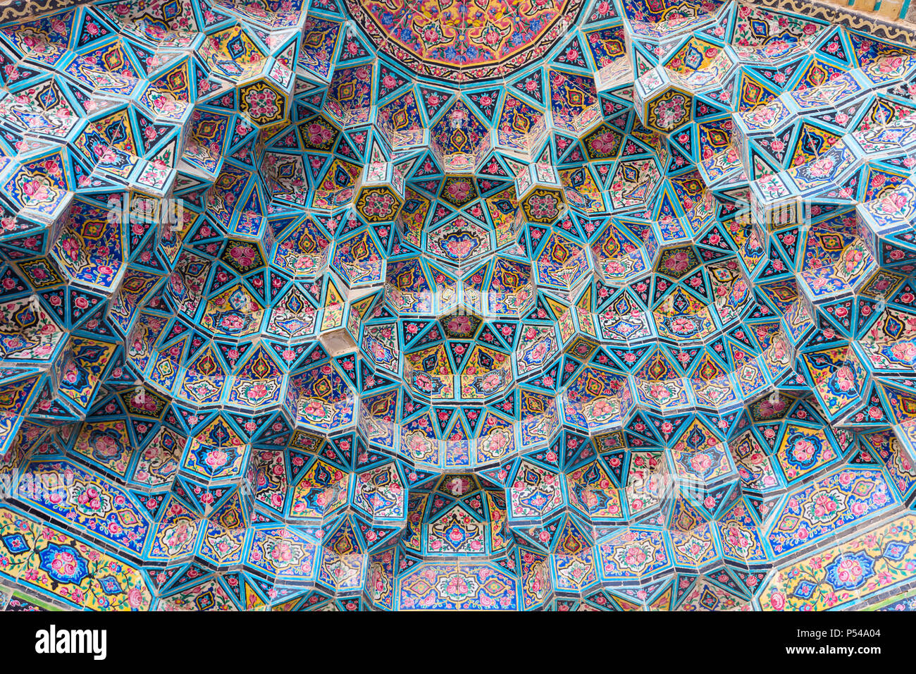Honeycomb vault or muqarnas at Masjed-e Nasir al-Molk, also known as ...