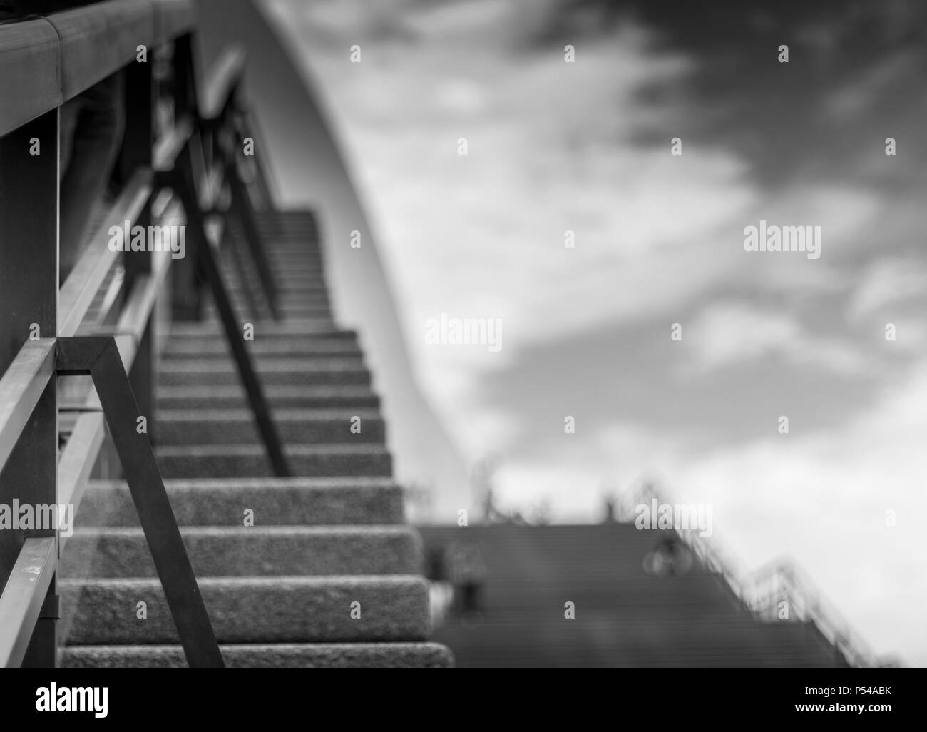 Perspective shot of a steps and handrail in Sydney, NSW, Australia ...