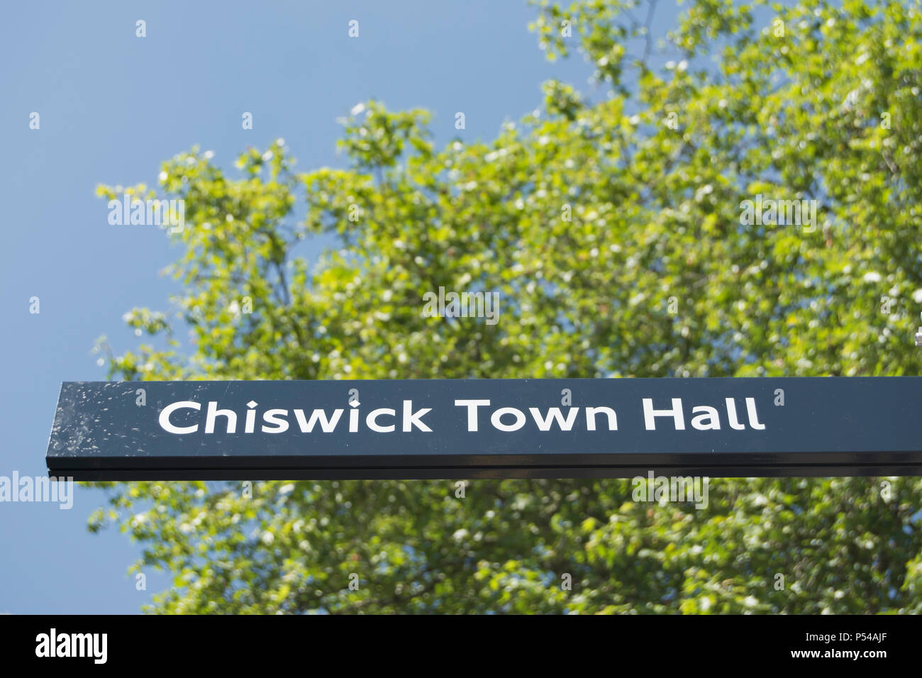 direction sign for chiswick town hall, chiswick, london, england Stock ... direction sign for chiswick town hall, chiswick, london, england Stock ...