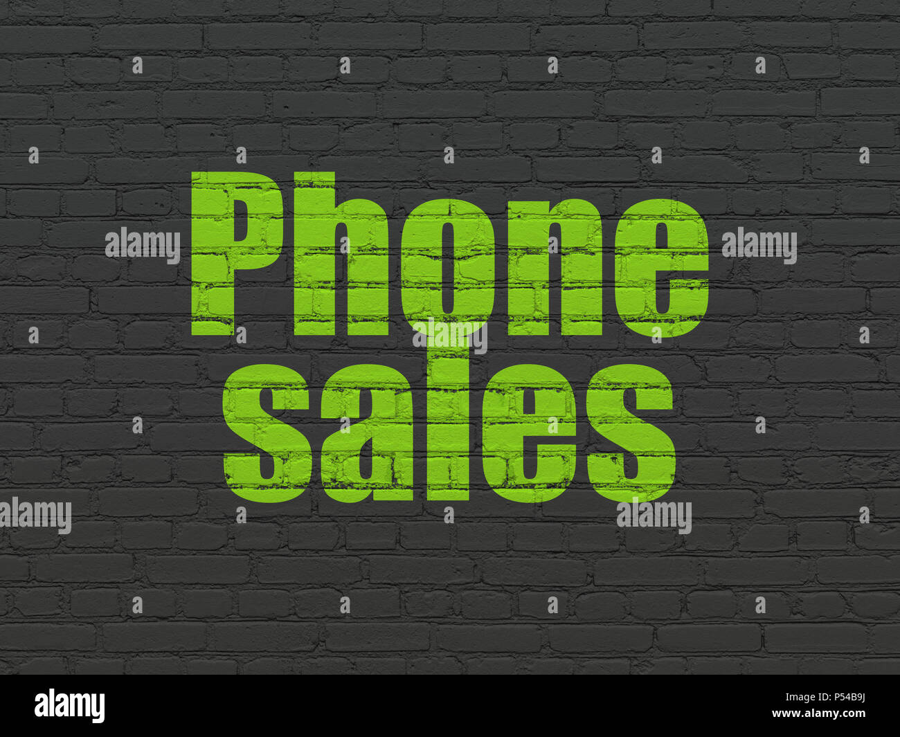 Advertising concept: Phone Sales on wall background Stock Photo - Alamy
