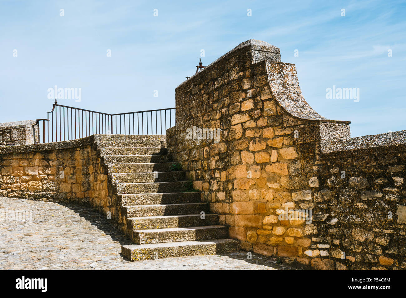 facades of historic buildings in Ronda, Spain Stock Photo - Alamy