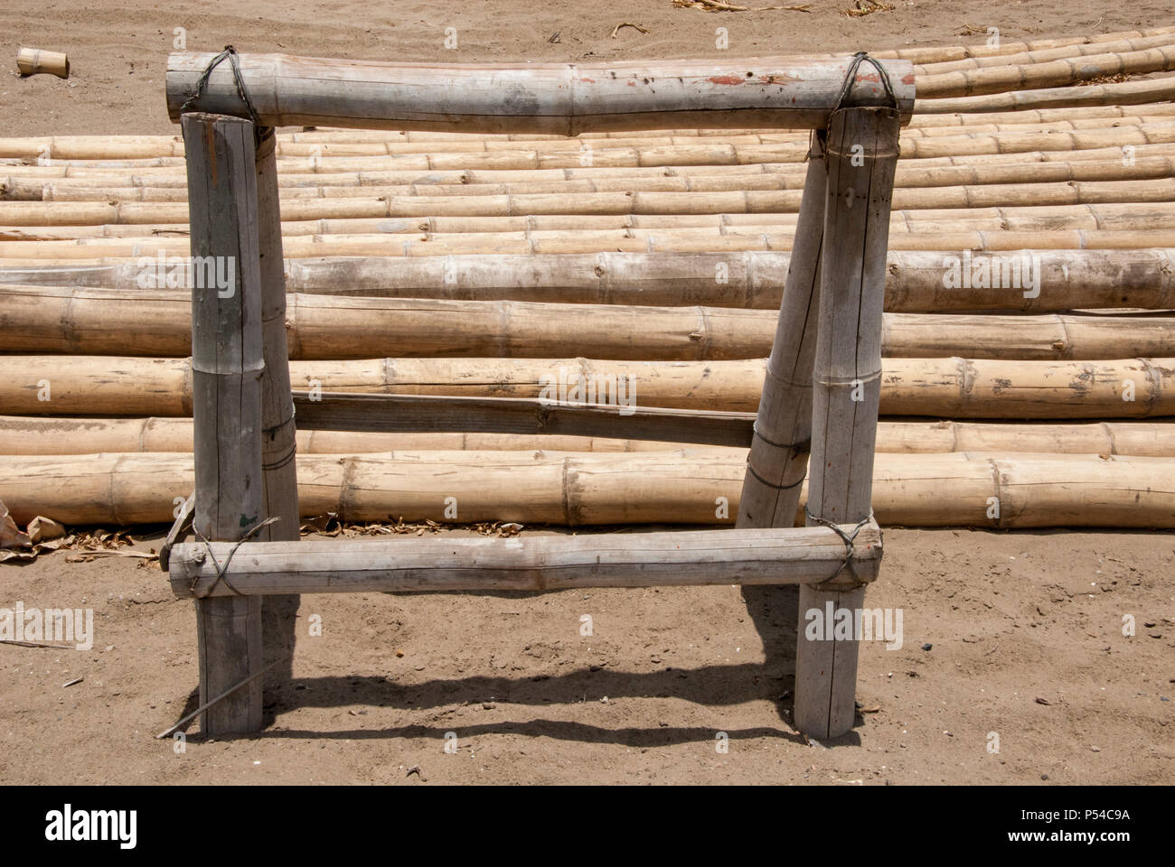 Bamboo timber construction material - Trujillo Peru Stock Photo - Alamy