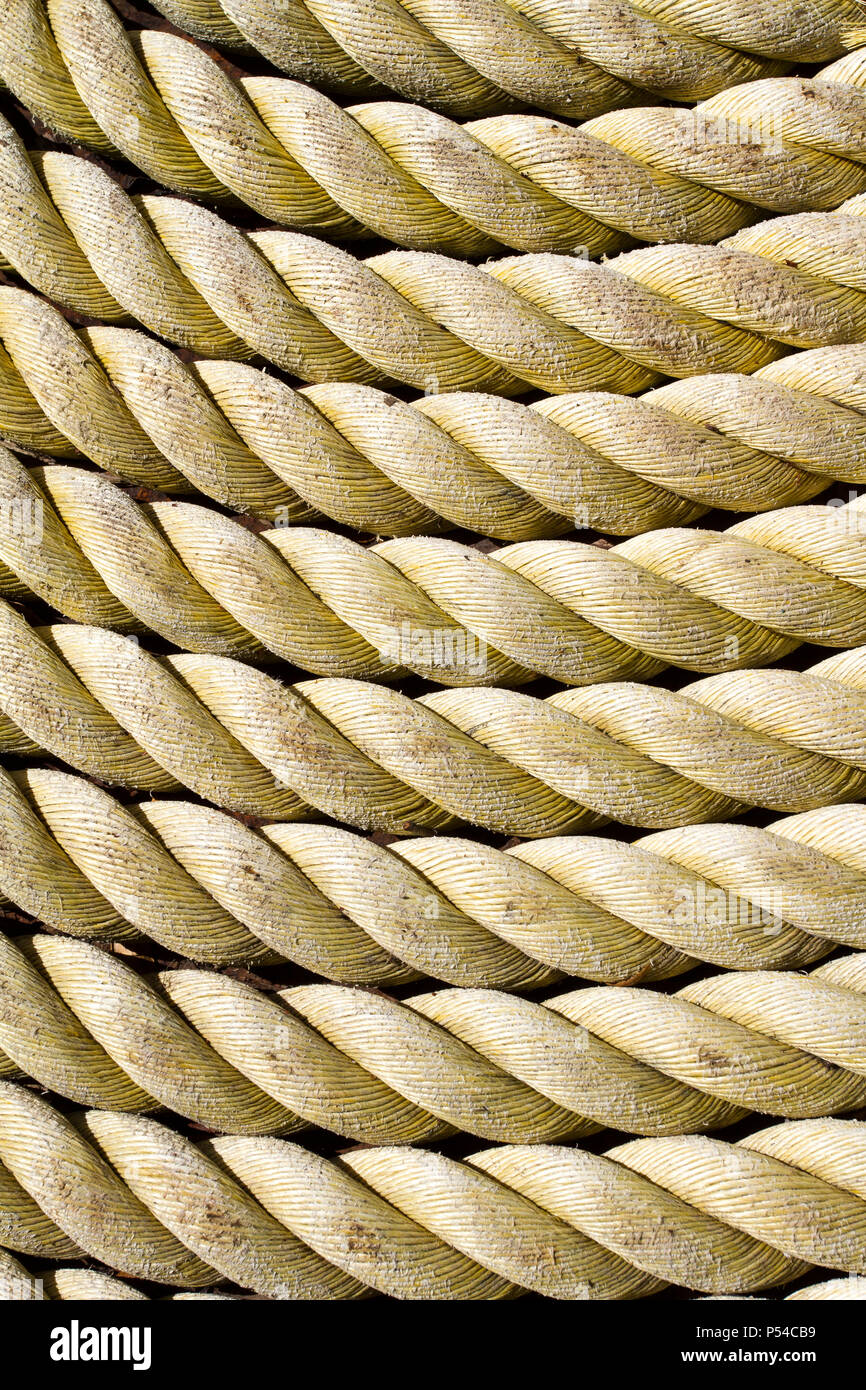 ROPE COIL STEPPING STONE - hand made rope - background Stock Photo - Alamy