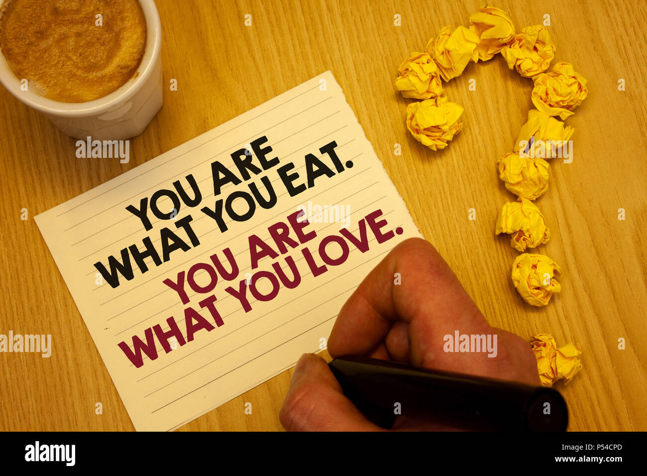 Conceptual hand writing showing You Are What You Eat. You Are What You ...