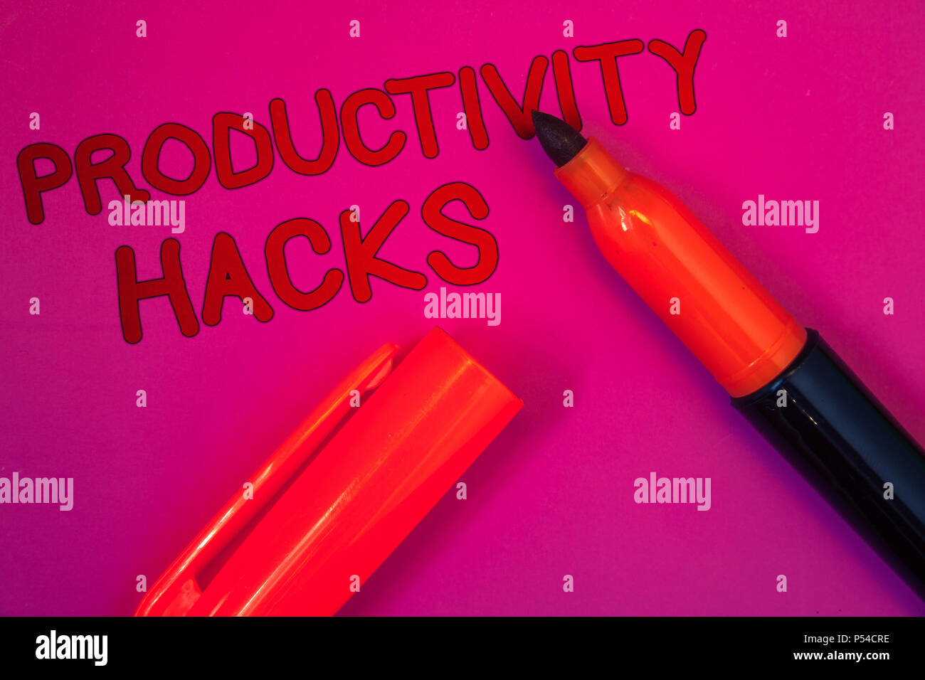Conceptual hand writing showing Productivity Hacks. Business photo text ...