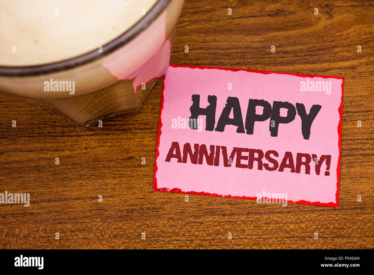 Conceptual hand writing showing Happy Anniversary Motivational Call ...