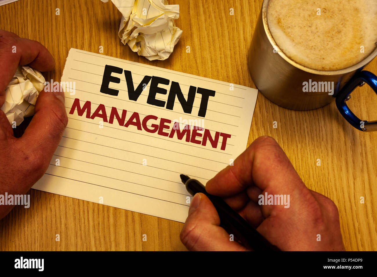 Handwriting text writing Event Management. Concept meaning Special ...