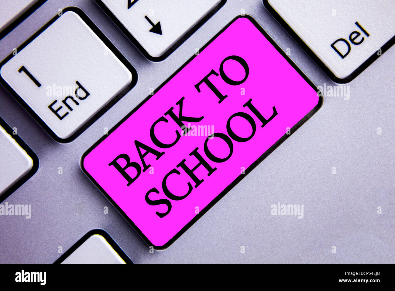 Writing note showing Back To School. Business photo showcasing Return ...