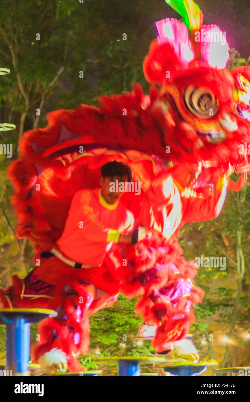 Asian lion dance team hi-res stock photography and images - Alamy
