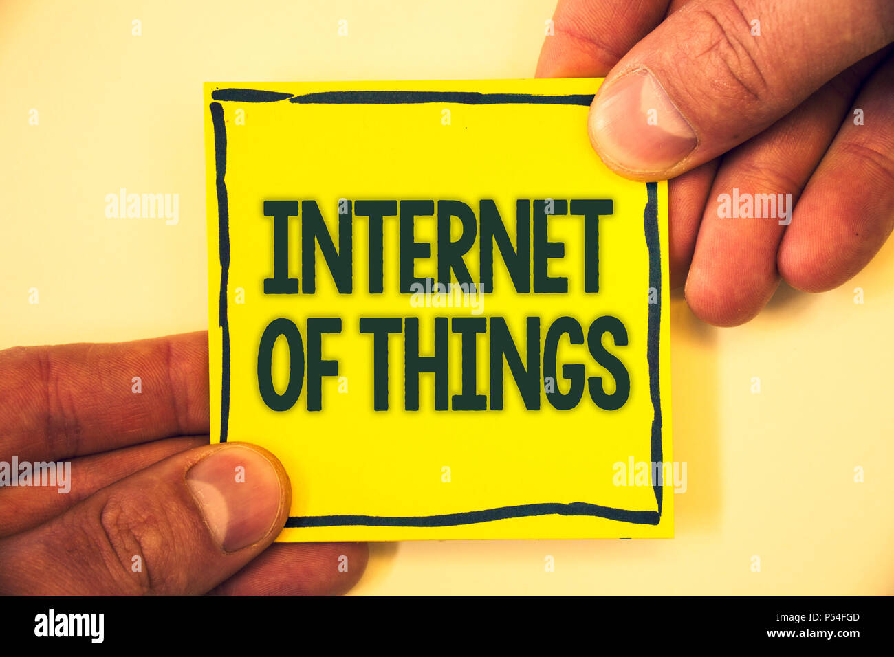 Conceptual hand writing showing Internet Of Things. Business photo text ...