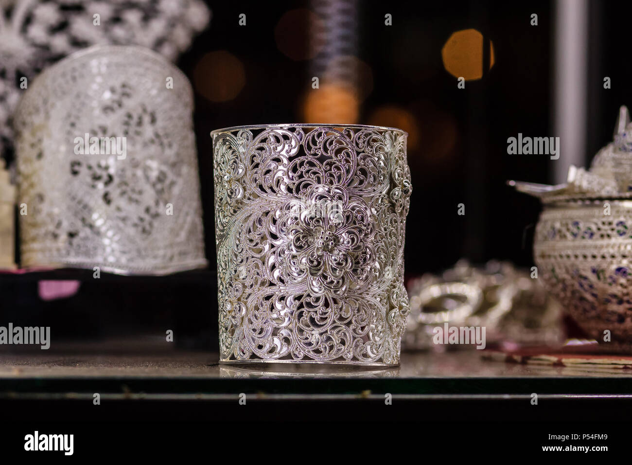 Beautiful Ancient Thai genuine silver jewelry, retro engraved ...