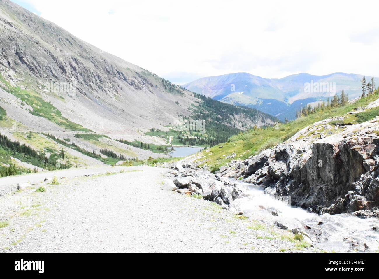 Beautiful stream running down a mountain outside of Breckenridge ...