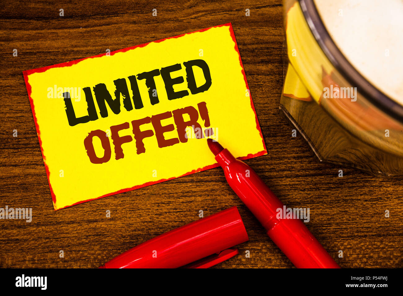 Writing note showing Limited Offer Motivational Call. Business photo ...