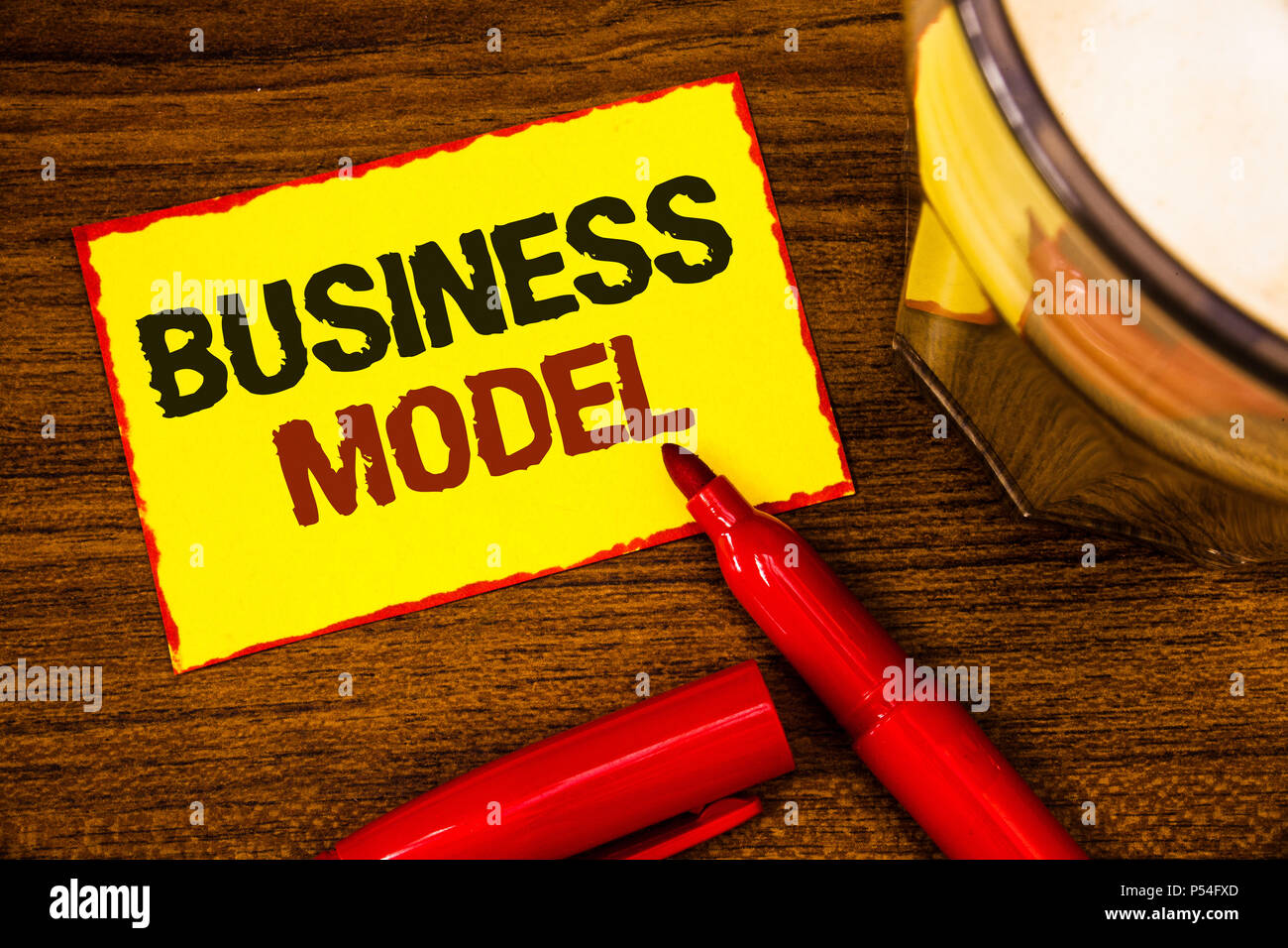 Writing note showing Business Model. Business photo showcasing ...