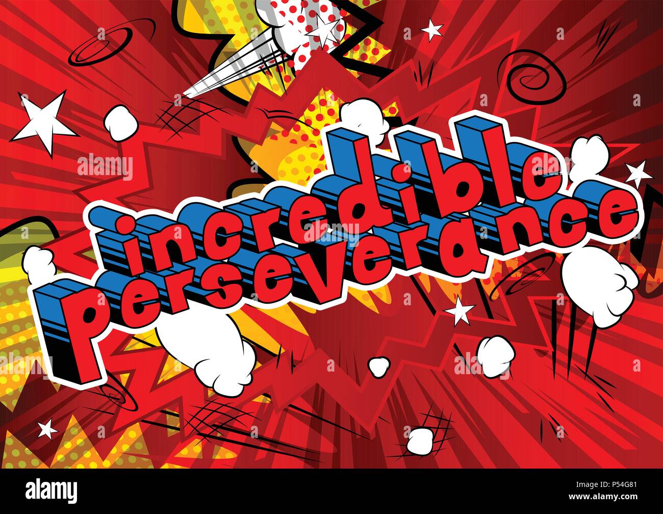 Incredible Perseverance - Comic book word on abstract background Stock ...