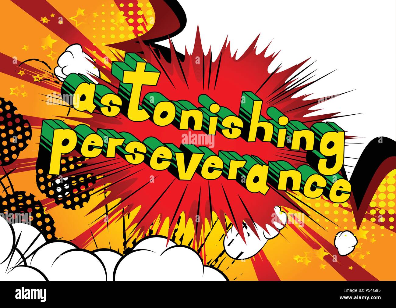 Astonishing Perseverance - Comic book word on abstract background Stock ...