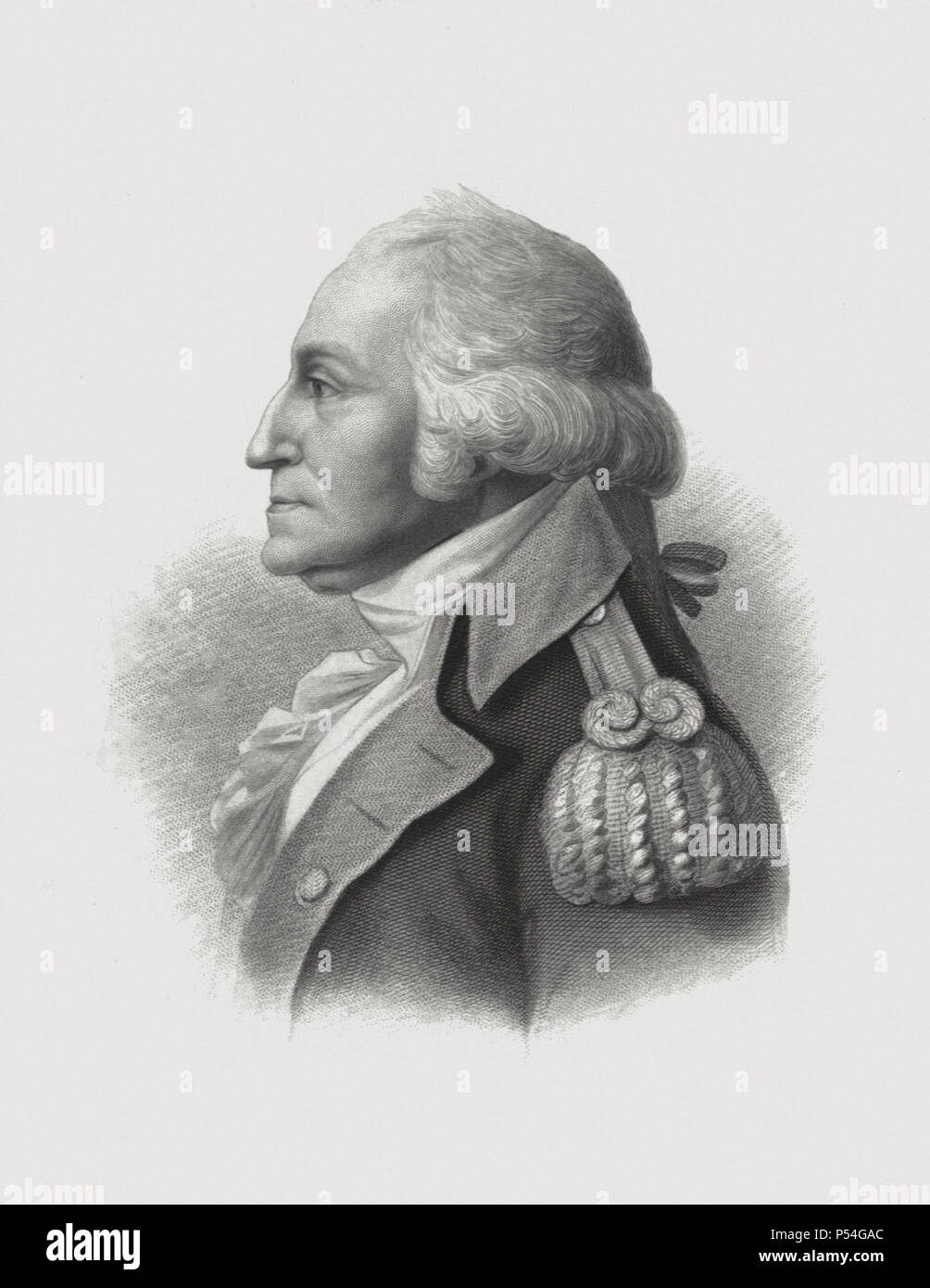 General George Washington at the time of the American Revolution Stock ...