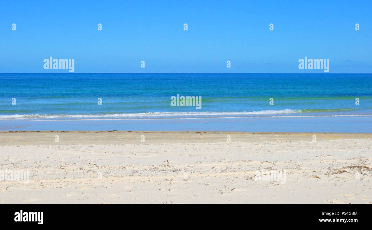Beautiful golden sand beach, taken at Tennyson, South Australia Stock ...