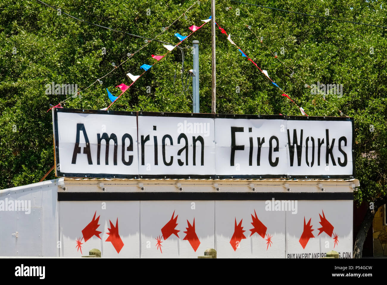 Fireworks stand used during seasonal celebrations to sell fireworks ...