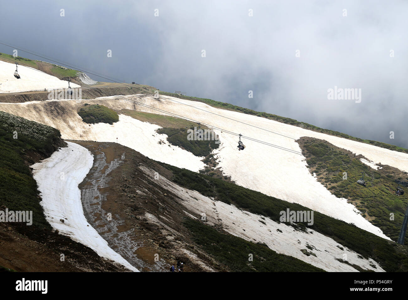 Photo of beautiful mountains in spring with cloudiness Stock Photo - Alamy