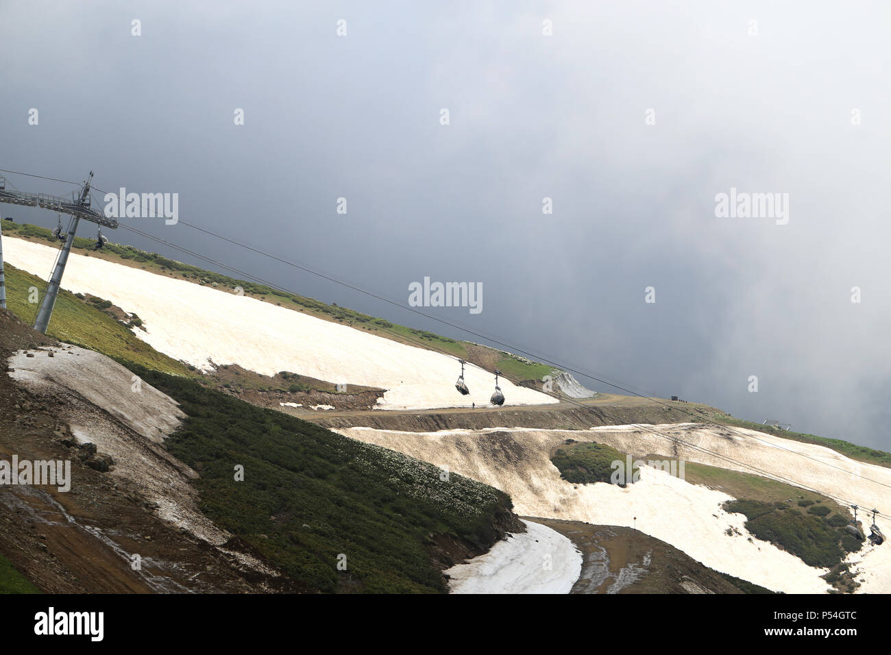 Photo of beautiful mountains in spring with cloudiness Stock Photo - Alamy