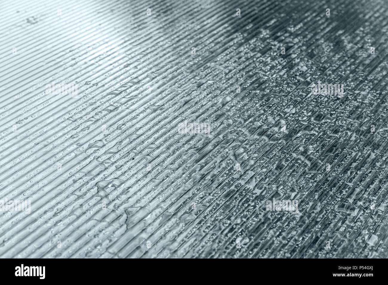 transparent plastic surface with raindrops background closeup Stock ...