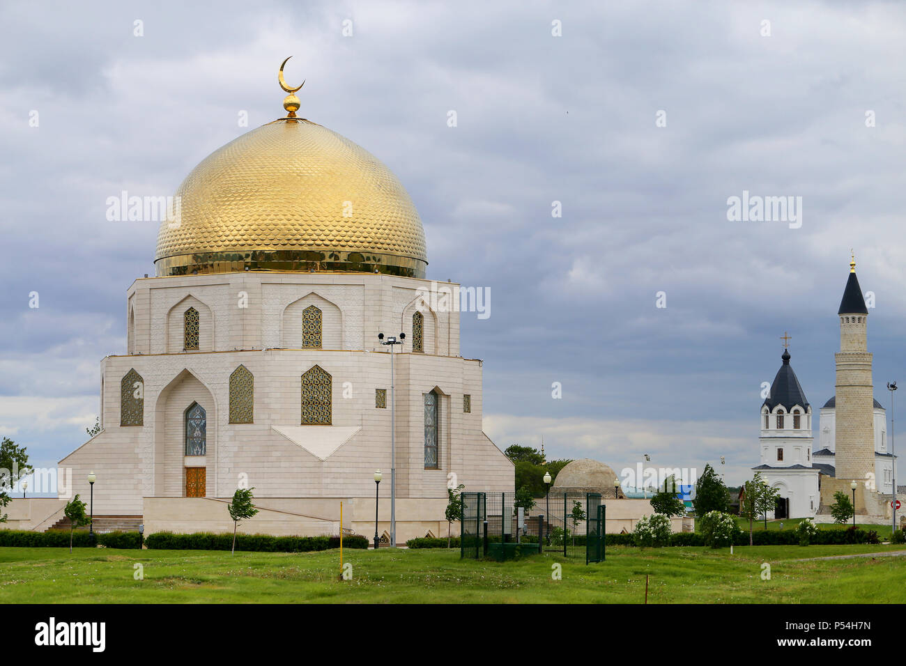 Photo of a beautiful monument of acceptance of Islam in Tatarstan Stock ...