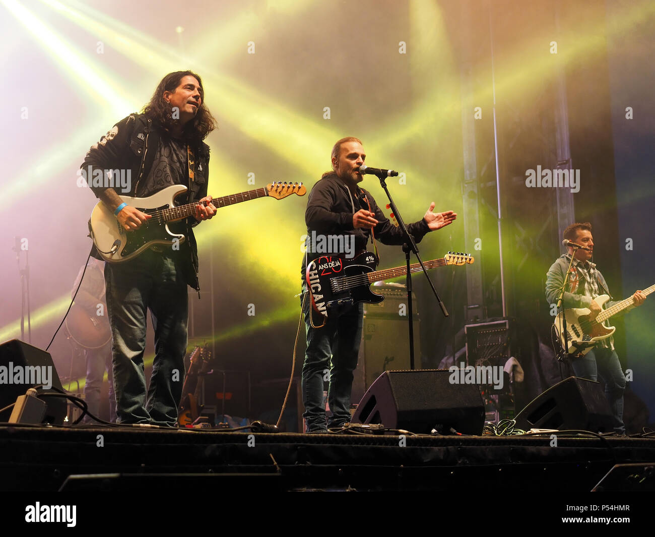 Repentigny,Canada. French Quebec rock group La Chicane performs on ...