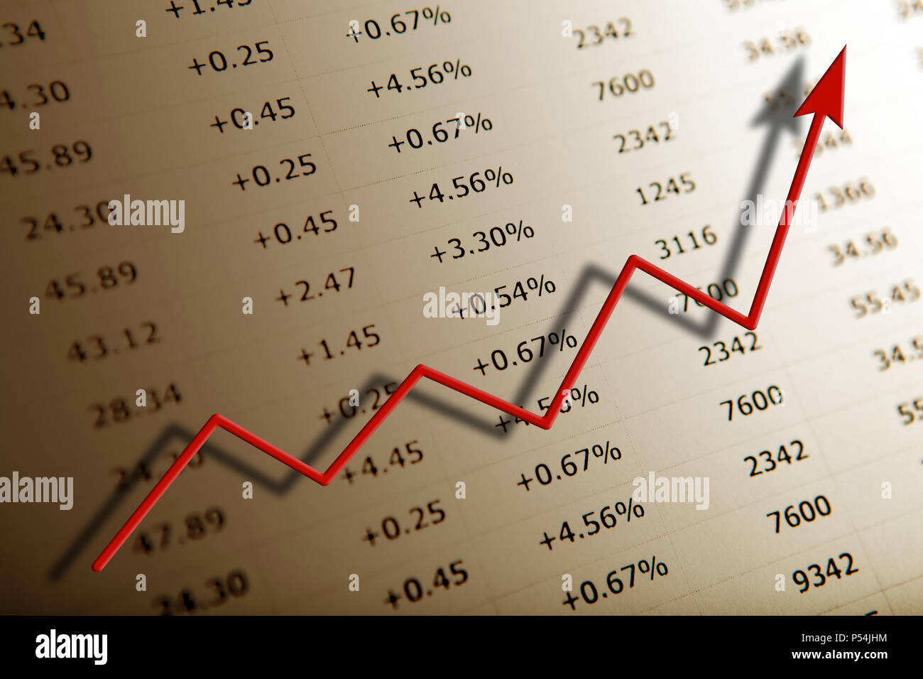 table with numbers with digits and diagram close up Stock Photo - Alamy