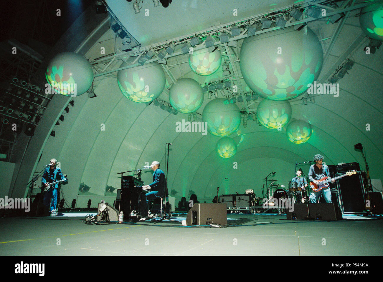 Coldplay performing at the Hollywood bowl 31st May 2003, Los Angeles ...