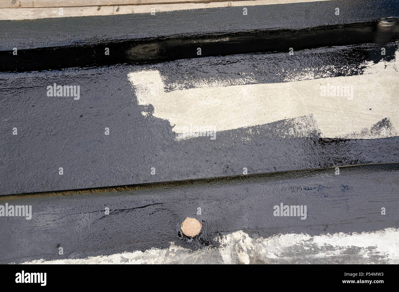 laying of waterproofing sheathing and insulation during the renovation ...