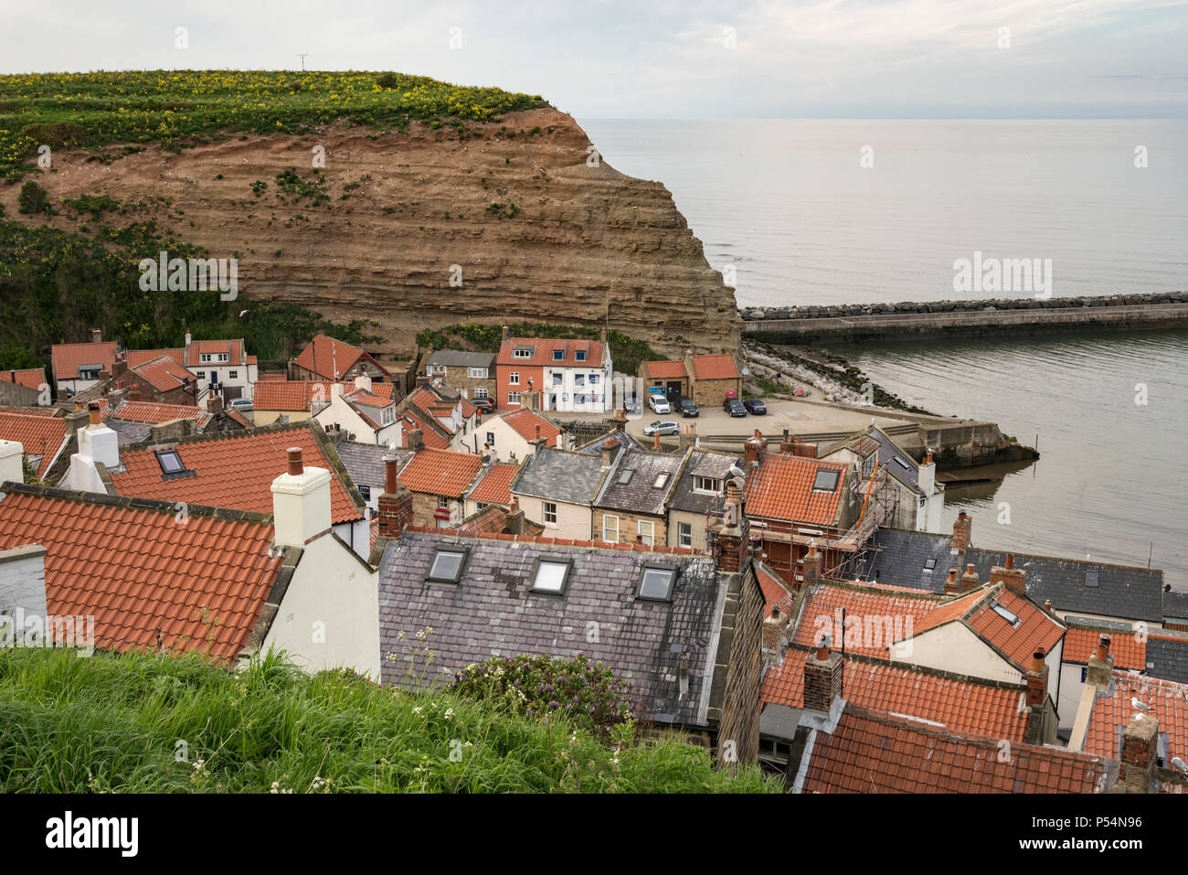 The beautiful village of Staithes on the coast of North Yorkshire ...