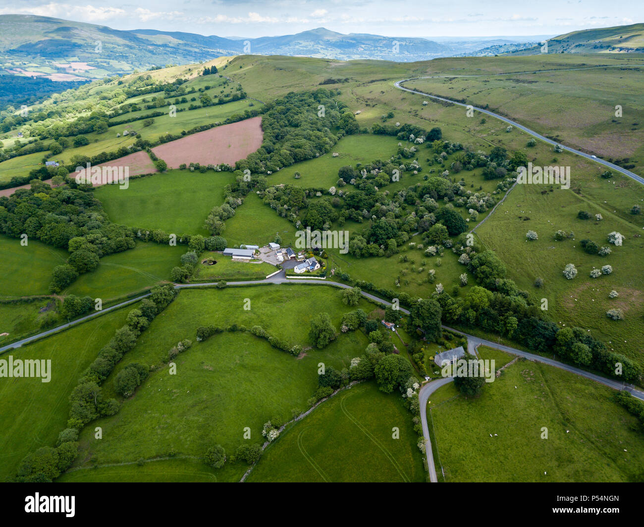 Farming Agriculture Mid Wales Landscape Stock Photos & Farming ...